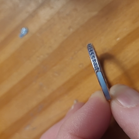 Pandora | Jewelry | Pandora Enamel And Blue Crystal Ring | Poshmark